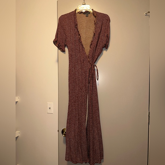 Primark | Dresses | Primark Burnt Orange And White Polka Dot Short ...